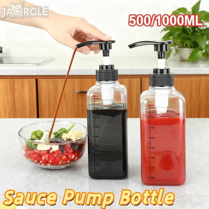 Promo 1000ml Tempat Sirup Sugar Botol Pump Botol Sauce Mayonaise ...