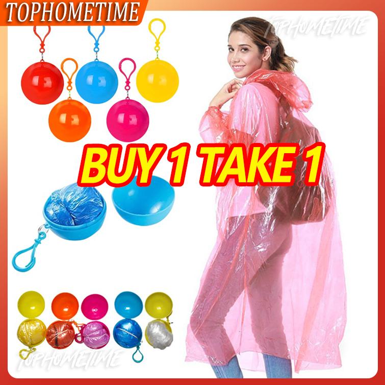 TOPHOMETIME Disposable Raincoat Ball Mini Storage Ball Portable ...