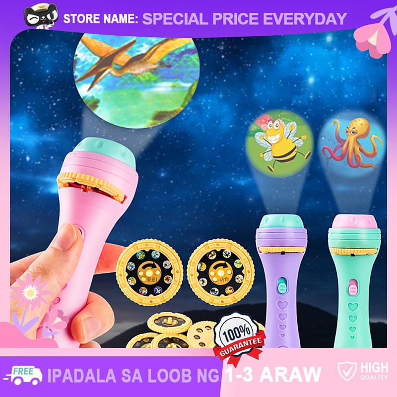 Flashlight Projector Toy Torch Early Education Toys Cartoon Animal ...