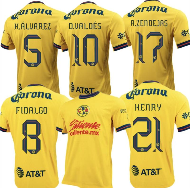 Club América Soccer Jersey Home Champion Edition 24/25 Liga MX FIDALGO ...