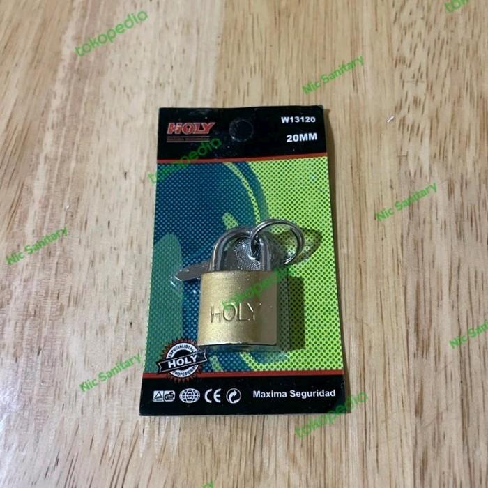 Gembok koper murah kuning 20 MM kecil HOLY gembok tas kecil press - Shop | Tokopedia