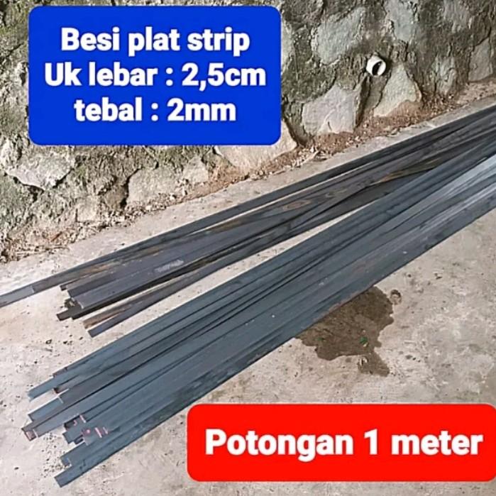Besi Plat Strip Panjang 1 Meter Lebar 2,5cm Tebal 2mm - Shop | Tokopedia