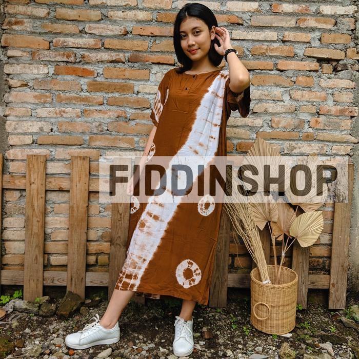 Jual Daster tie Dye Midi Dress Tiedye Rayon Premium Proses Manual Ikat ...