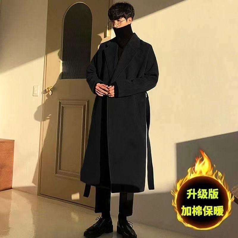 Kot Parit Bulu, Jenis Panjang Lelaki, Bawah Lutut, Gaya Korea, - TikTok ...