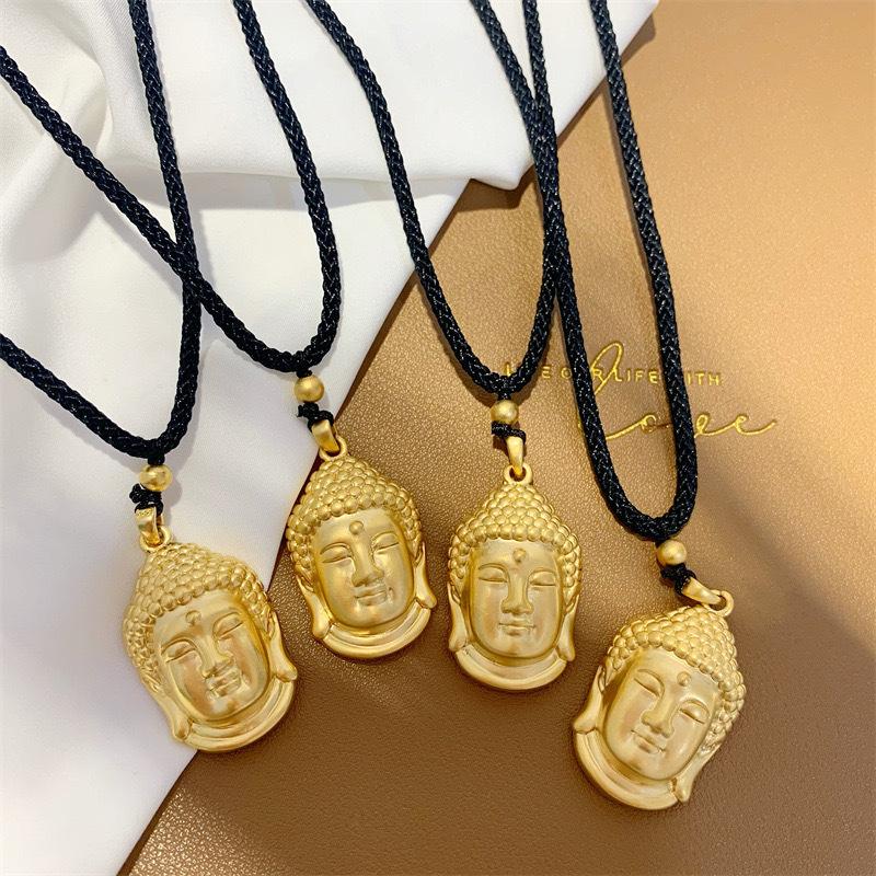 Supreme Buddha Head Pendant Lock Collarbone Chain Adjustable Rope ...