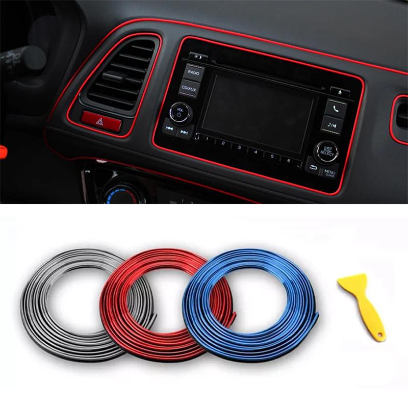 Car Interior Decorations Flexible Strips 5M/3M Auto Moulding - TikTok ...