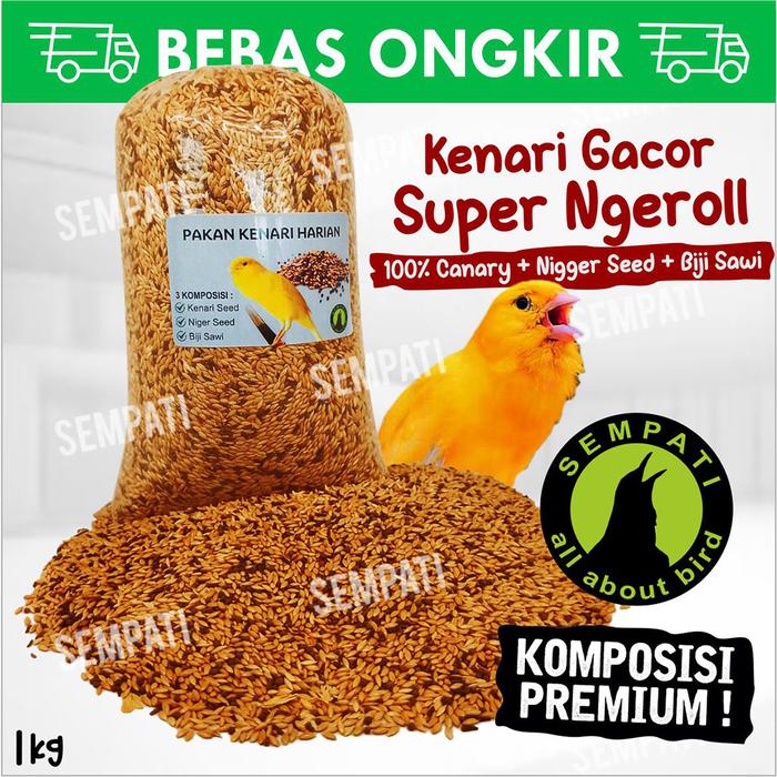 Jual Pakan Kenari Harian 1 Kg Sempati Canary Nigger Niger Seed Biji ...