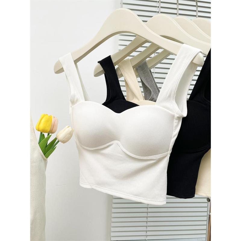 Korean Style Niche Chic Design Solid Color Vest Close-Fittin - TikTok ...