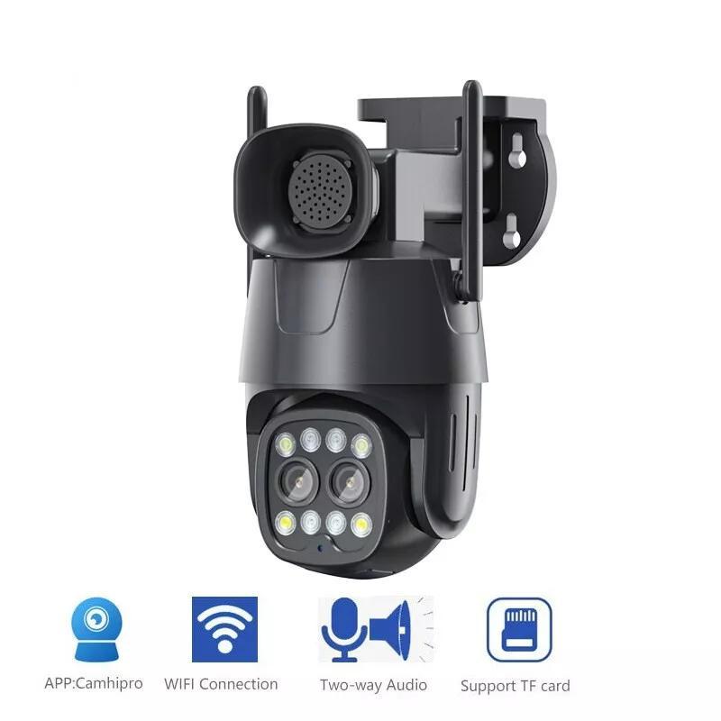 Camhipro WIFI Dual Lens Surveillance Camera 8MP Outdoor PTZ auto ...