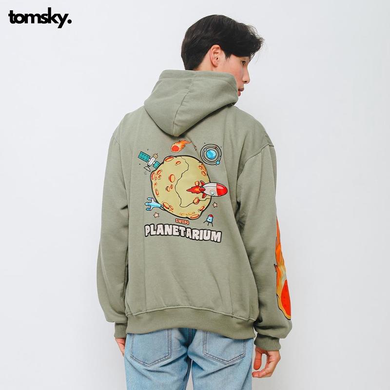 Hoodie Pria & Wanita Bahan Fleece Tebal Jumper Swepo Planetarium M XXL ...