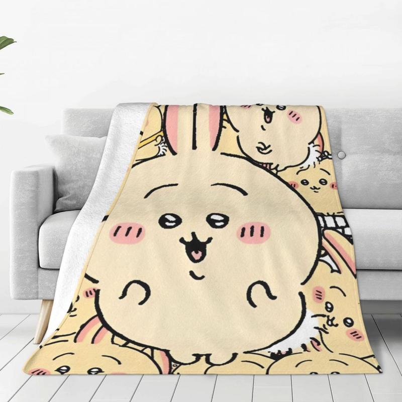 Kawaii Chiikawa Usagi Manga Blanket Fleece Summer Cute Japanese Anime ...