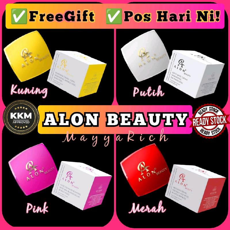 Alon Beauty Skincare Cream Day & Night (7G/15G) - Putih, Jerawat ...