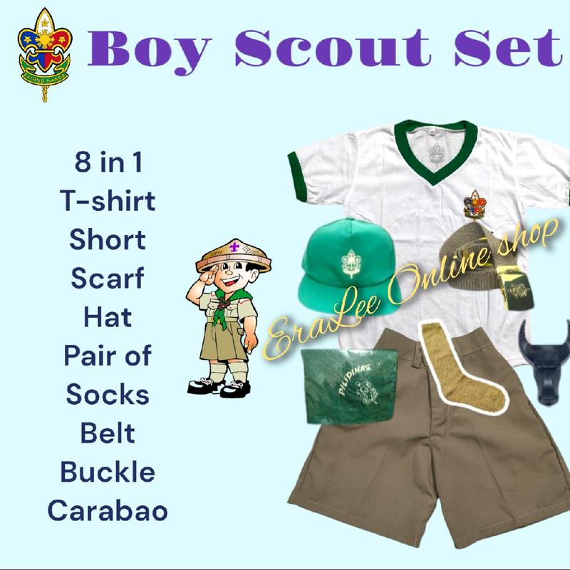 8in1 Bsp Boy Scout Uniform Complete Set for Kids Boy with T-Shirt ...