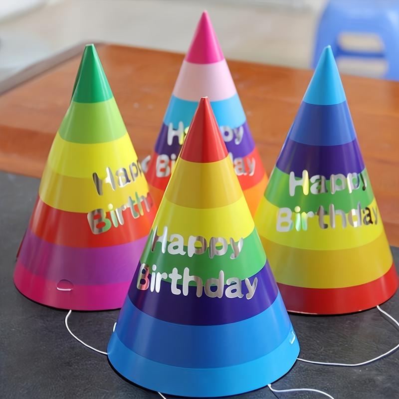 Topi Parti Selamat Hari Jadi Pelangi, Pek 10, Topi Kon Kerta - TikTok ...