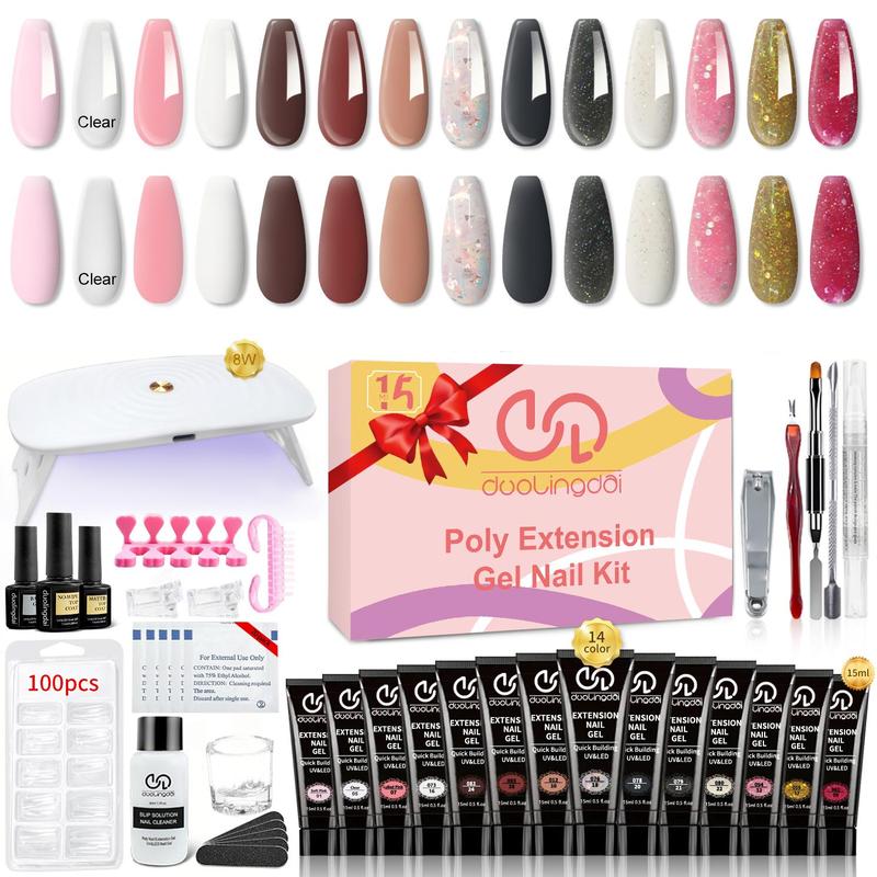Long-lasting Poly Extension Gel Nail Kit, 1 Set 14 Colors Al - TikTok Shop