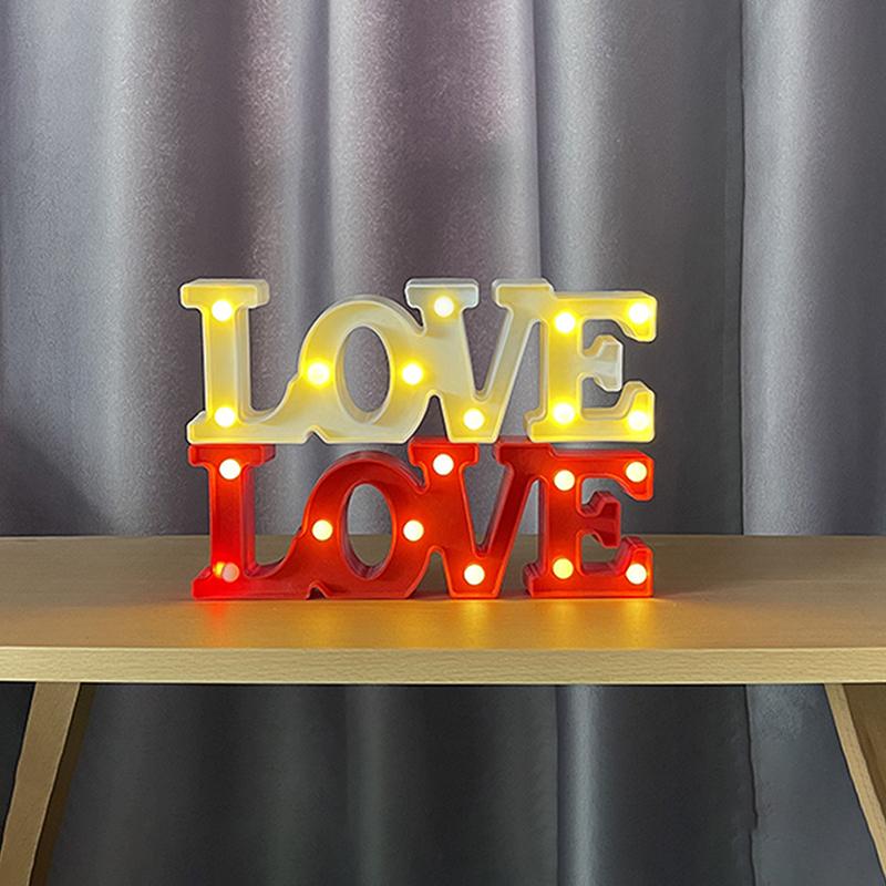 Love Heart LED Lamp Wedding Party Romantic Red Pink Night Light ...