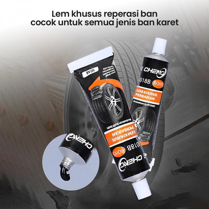 Perekat Perbaikan Ban Efektif 50ml, Lem Ban Hitam, Alat Perbaikan ...
