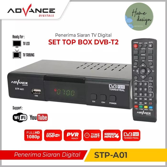 Jual {AF} STB Advance Set Top Box STB DVB Full HD Receiver TV DIGITAL ...