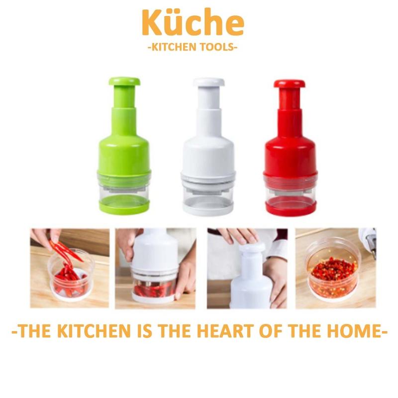 KUCHE Manual Hand Pressing Garlic Cutter Food Vegetables Chopper ...