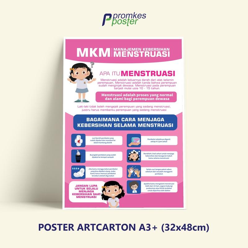 Poster Kesehatan Manajemen Kebersihan Menstruasi MKM - Shop | Tokopedia