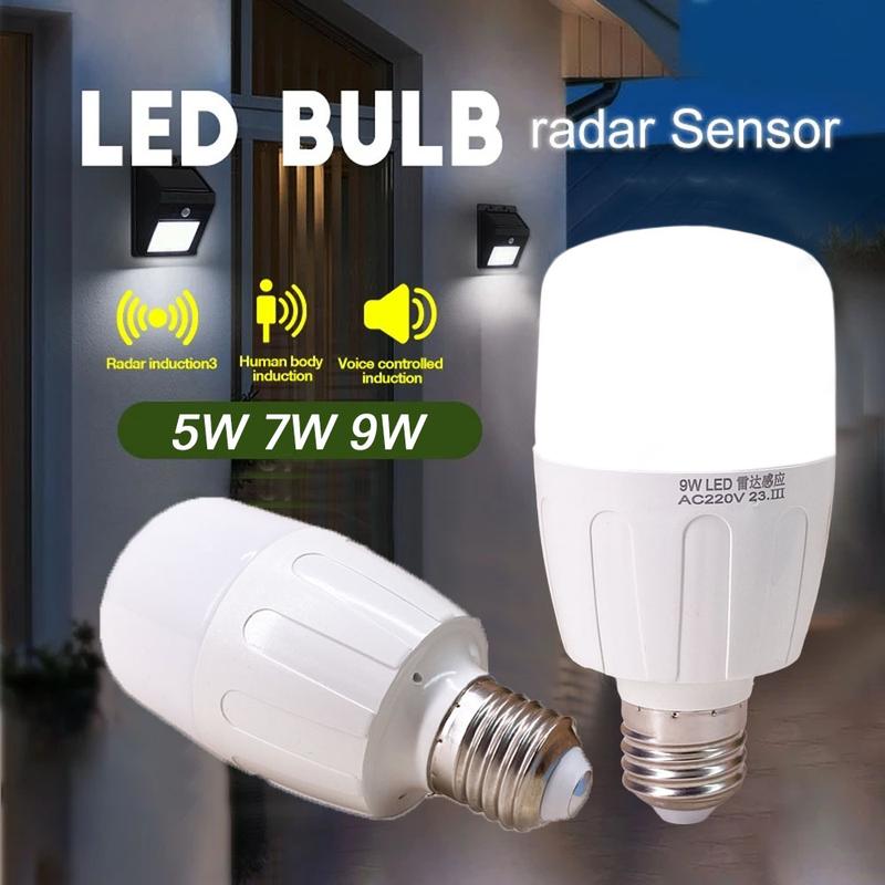 E27 180-240V Radar Motion Light Corridor Sensor LED Globe Night ...
