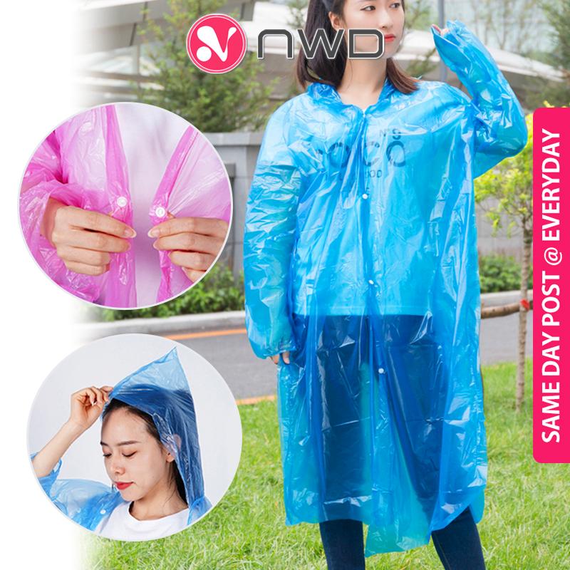 ( DRIZZLE DEFENDER ) Disposable Raincoat Unisex Adult Kids Outdoor Rain ...