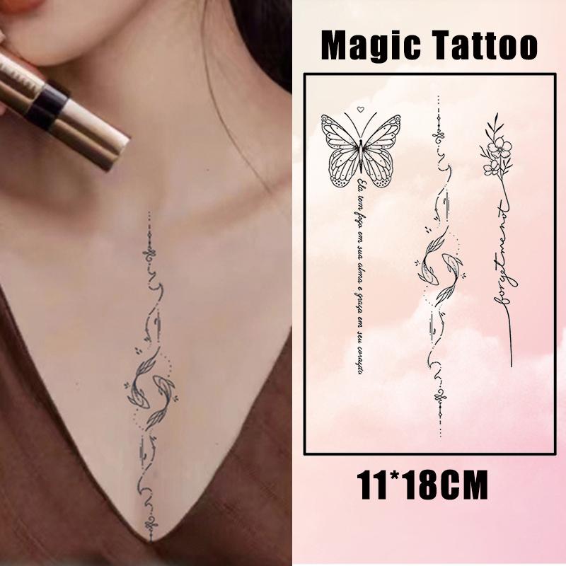 Magic Tattoo Sticker Waterproof Long Lasting 15 Days Fake Tattoo ...
