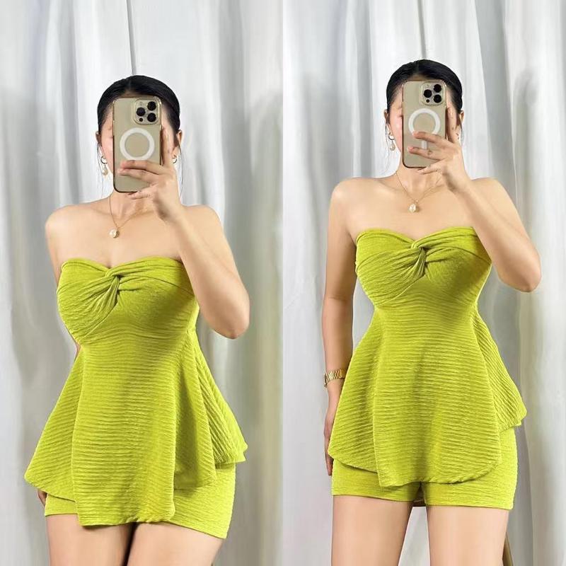 【Forever shop】Tube peplum terno coordinates outfit with flowly - TikTok ...