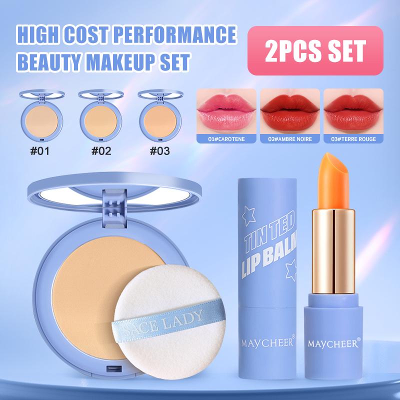 2PCS MAKEUP SET：SACE LADY Full Coverage Powder Facial Makeup - TikTok ...
