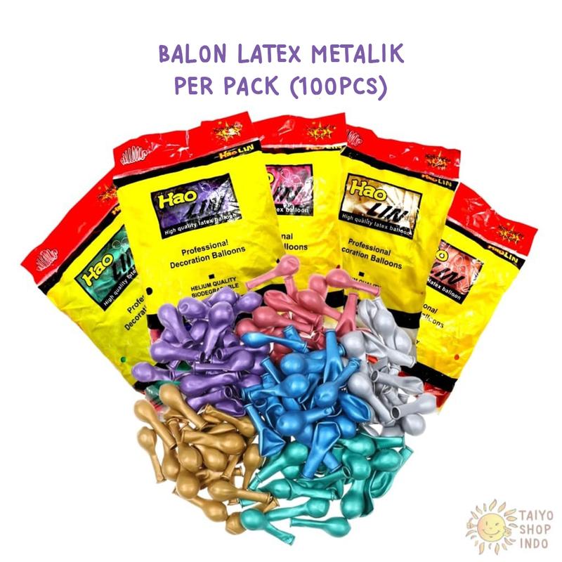 Balon Latex Metalik 12 Inch Per Pax Pack Polos Balloon Karet - Shop ...