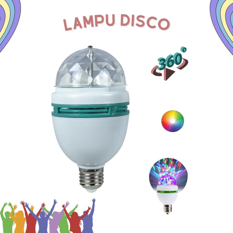 lampu led disco putar RGB / lampu disko / lampu party / lampu disco ...