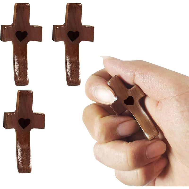Handheld Walnut Prayer Cross - for Clutching & Meditation - TikTok Shop