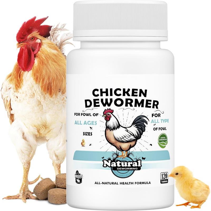 Chicken Dewormer - 120 Tablets All- Formula, -Made Chicken Dewormer ...