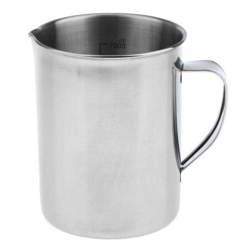 Stainless Steel 500ml/1000ml Measuring Cup Jug with Marking - TikTok ...