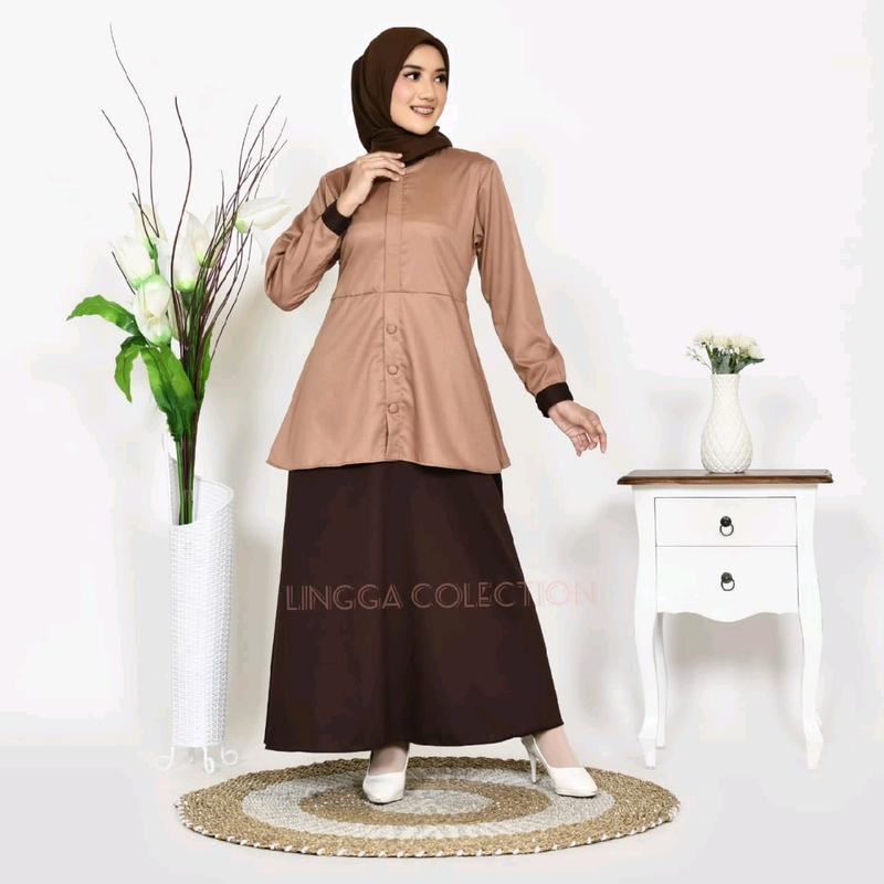 Gamis Pramuka Model Setelan Dress Kancing - Shop | Tokopedia