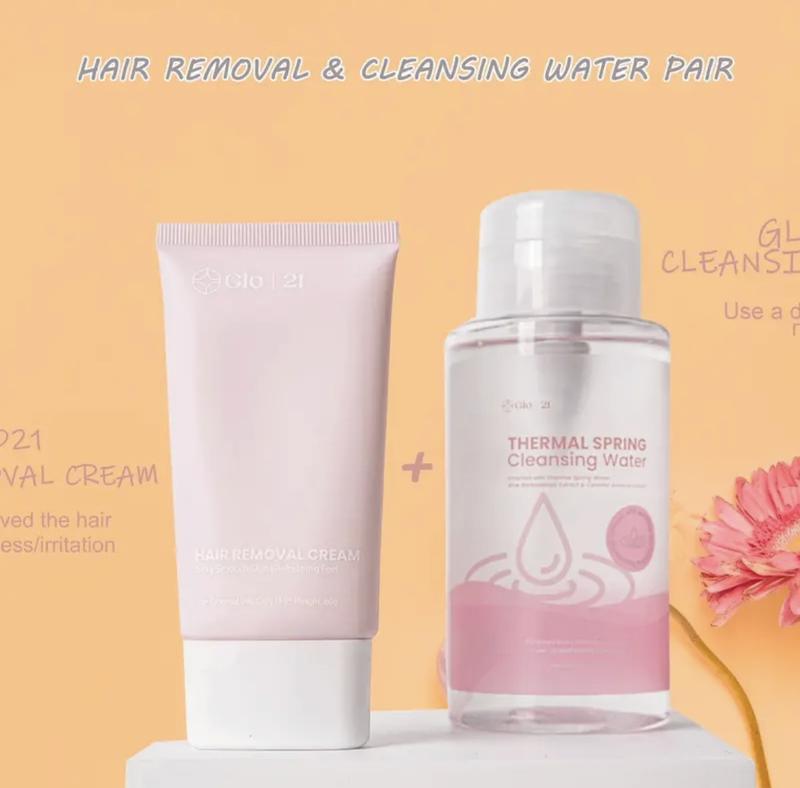GLO21 Hair Removal Cream+ GLO 21 Thermal Spring Cleansing Water ...