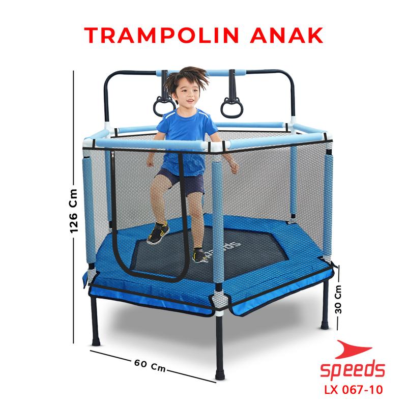 SPEEDS Trampoline Anak Mainan Hiburan Anak Trampolin Lompat Loncat ...