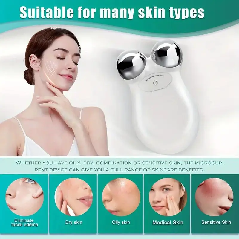 1 Piece USB Microcurrent Face Roller for Lifted, Tightened Skin ...