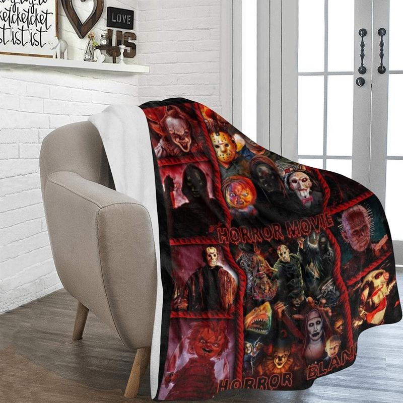 SPXUBZ Horror Movie Blanket, Halloween Blanket, Scary Movie Blanket ...
