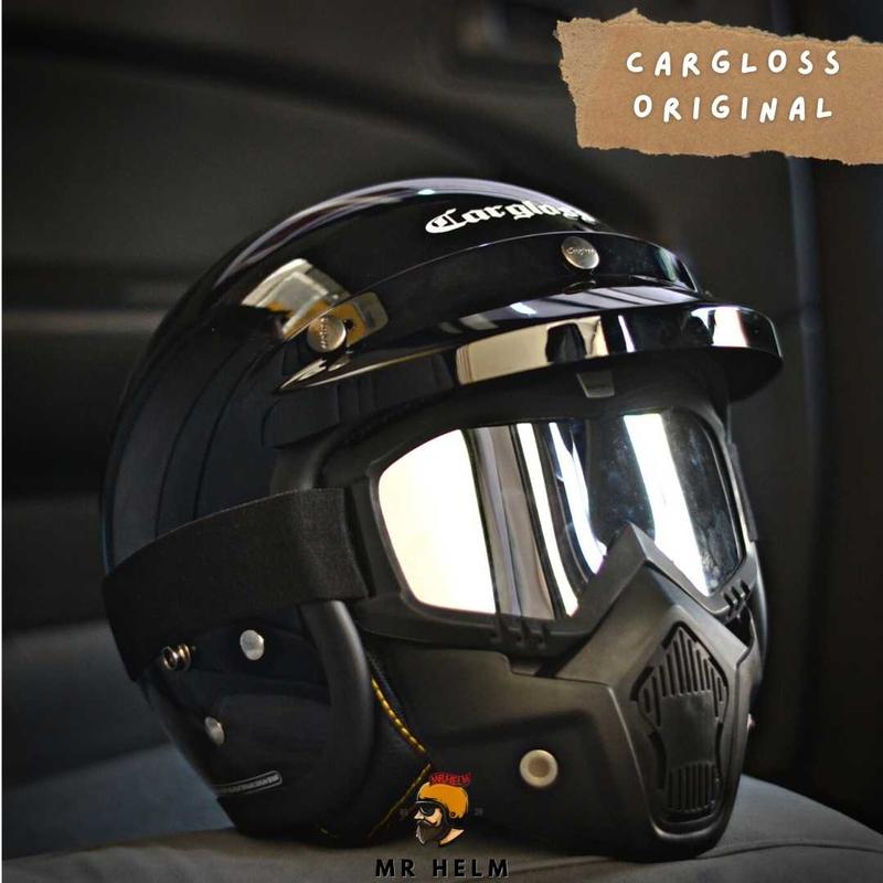 HELM CARGLOSS RETRO ORIGINAL + GOGGLE MASK ( MR. HELM ) - Shop | Tokopedia