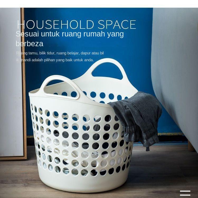 Bakul Penyimpanan Pakaian Kotor Besar Baharu Bakul Dobi Plastik ...