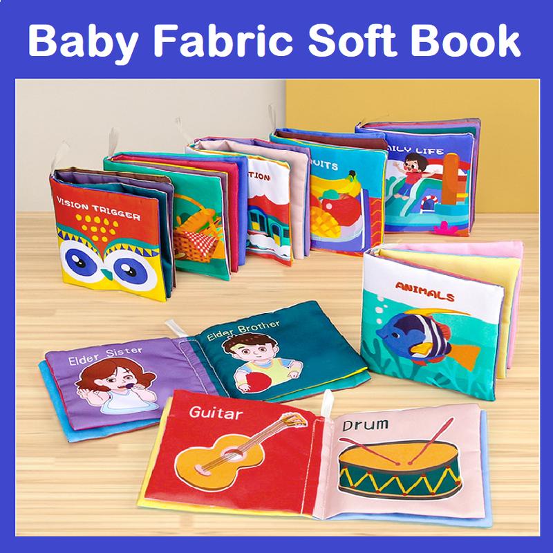 [Malaysia Stock] Baby Soft Cloth Books for Newborns 0-12 Months Toys ...