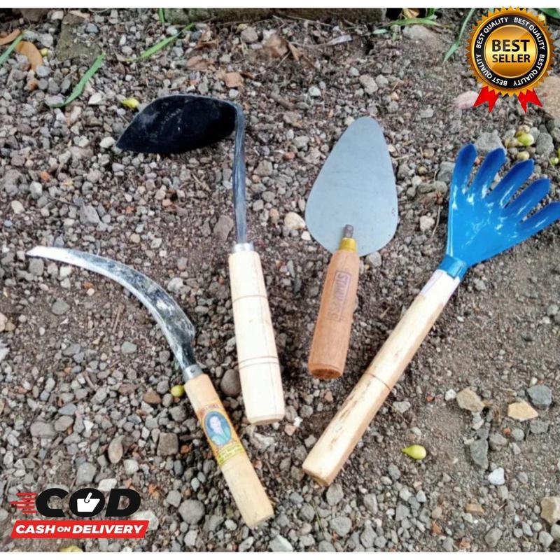 Alat berkebun 4 pcs murah - Cangkul rumput - Garuk sekop - Sekop - Shop ...