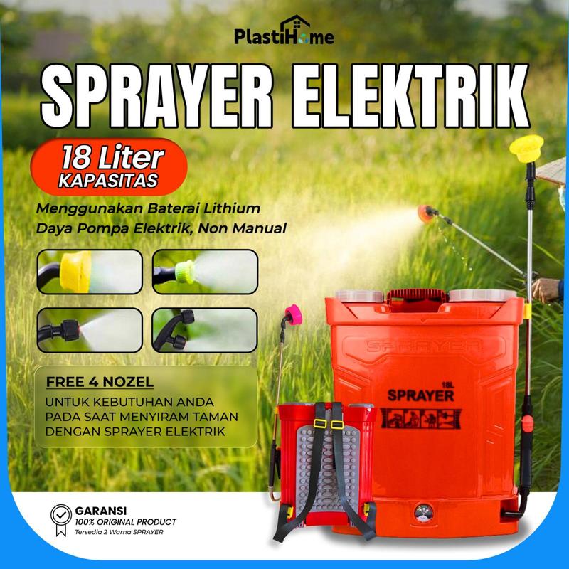 PlastiHome Sprayer 16L/18L Manual & Elektrik Alat Semprot Pertanian ...