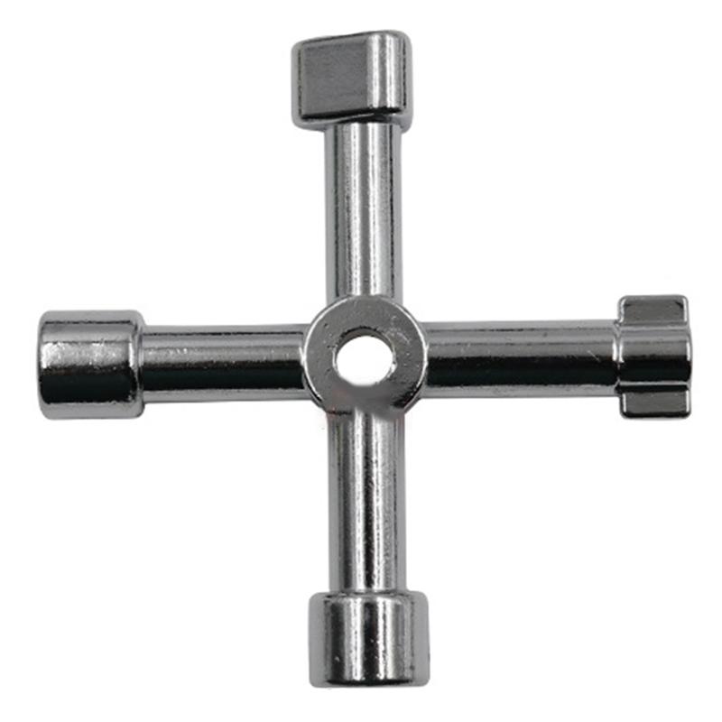 4-Way Keys Cross Triangle/Square Keys Plumbing Opening Key Wrenches ...