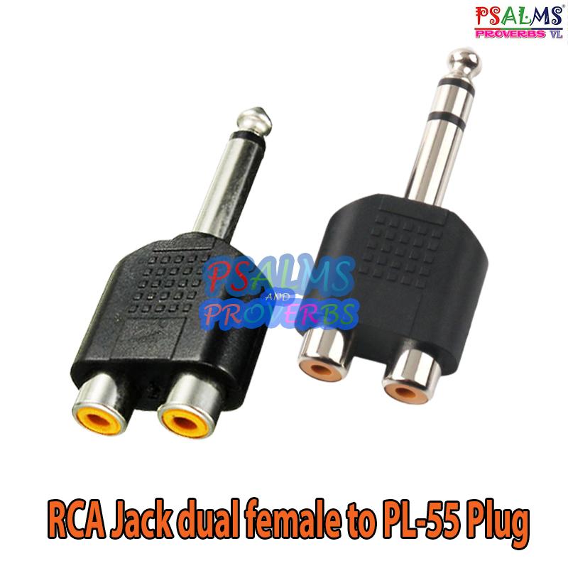RCA Jack dual female to PL-55 Plug PER PIECE - TikTok Shop Philippines