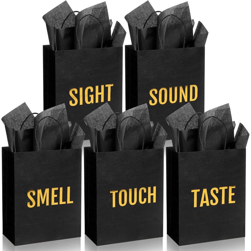 5 Senses Bags for Him for Her with 10 count Tissue Paper, Paper ...