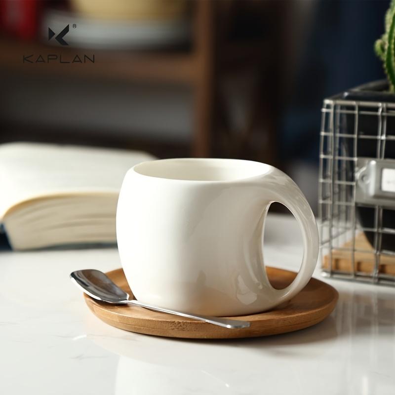 Set Cawan dan Piring Kopi Seramik, Putih Tulen, Gaya Amerika - TikTok ...