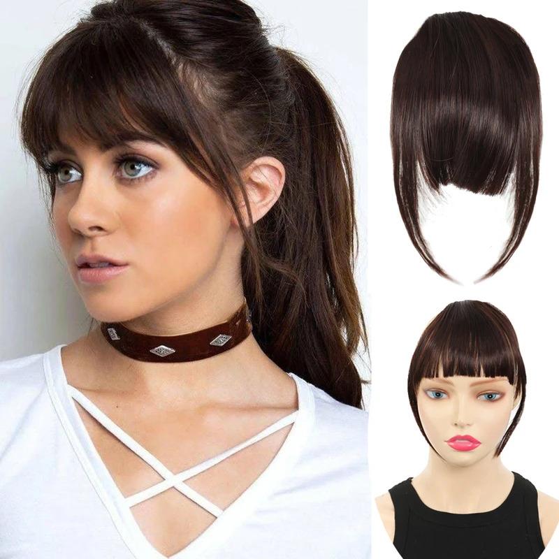 synthetic short bangs with temple Natural Forehead Ins Hair - TikTok ...