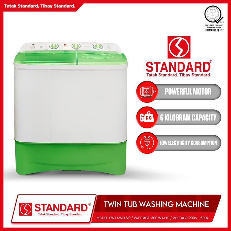 Standard Twin Tub Washing Machine SWD-6.0A - TikTok Shop Philippines